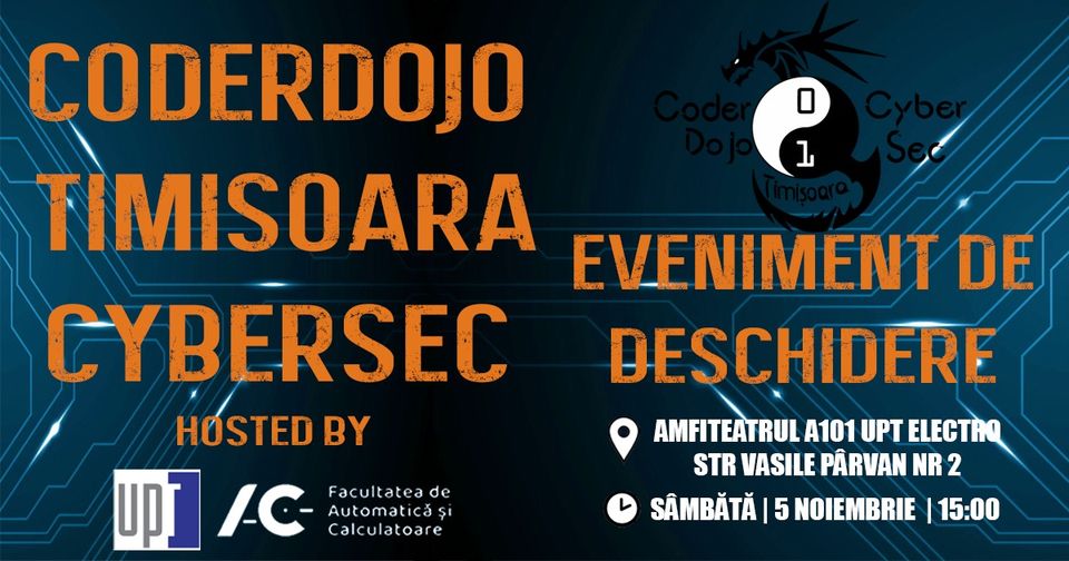 CoderDojo CyberSec Timisoara @UPT - Facultatea de Automatică și Calculatoare - Timișoara
