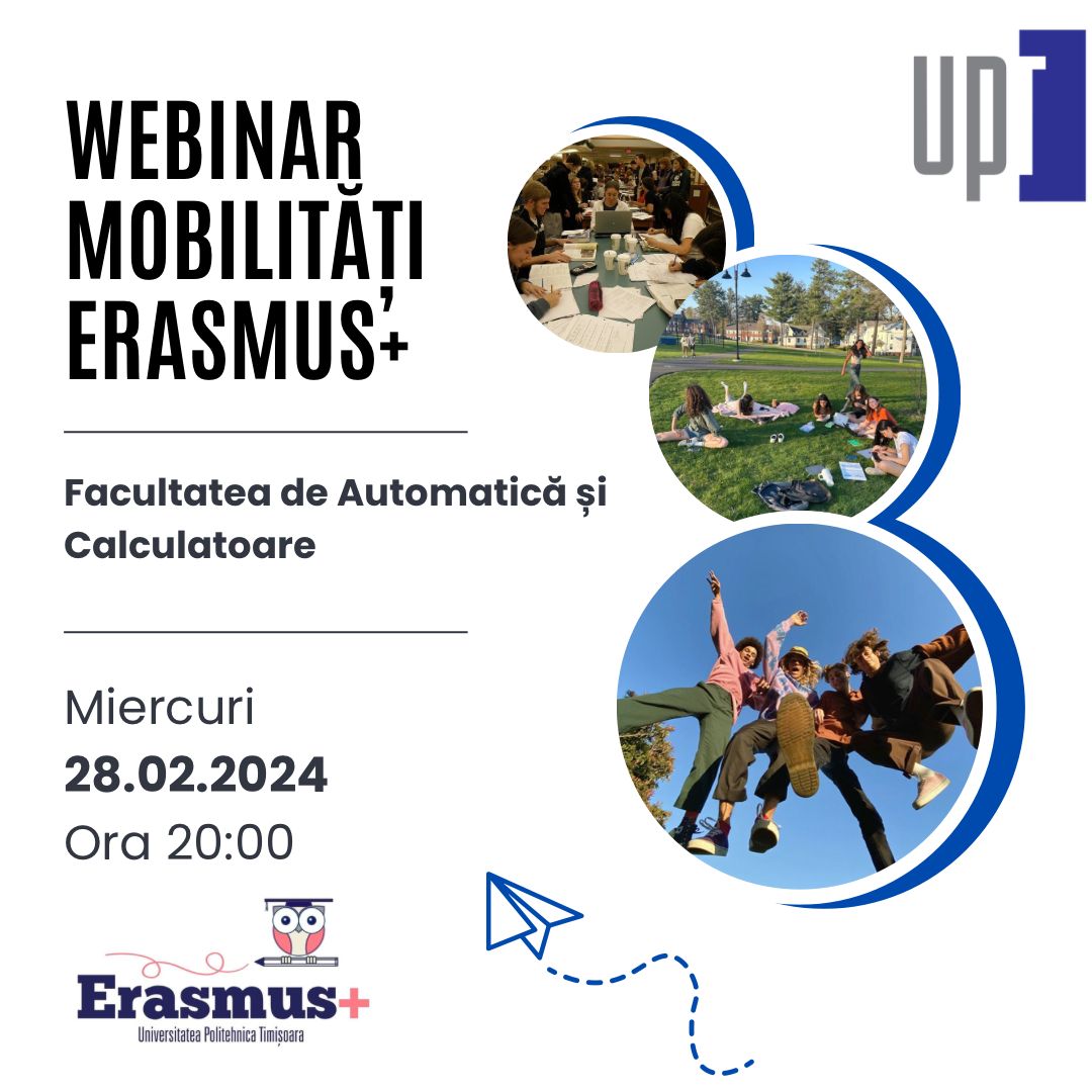 Webinar Mobilități Erasmus+ pentru Facultatea de Automatică și Calculatoare - Facultatea de ...